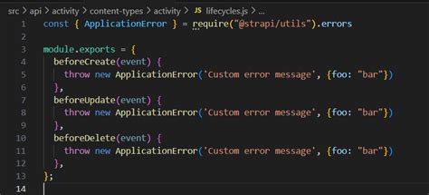 Thowing An Applicationerror In A Lifecycle Hook With A Custom Message No Longer Displays The