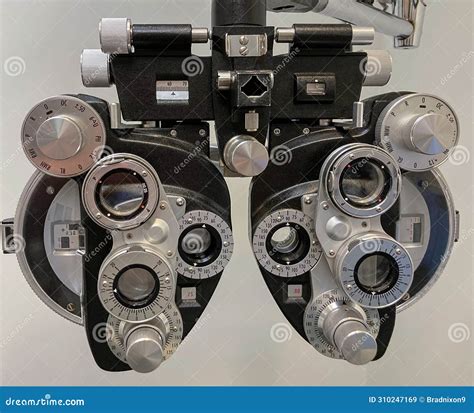Eye Exam Equipment In An Optometry Office Stock Image Image Of