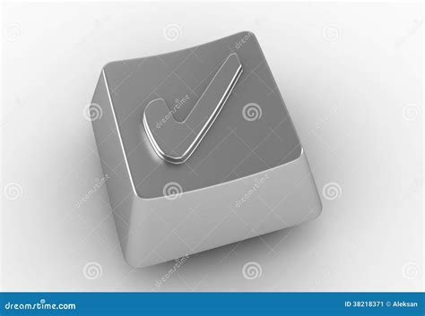 Keyboard Button With Check Mark Sign Stock Illustration Illustration Of Poll Good