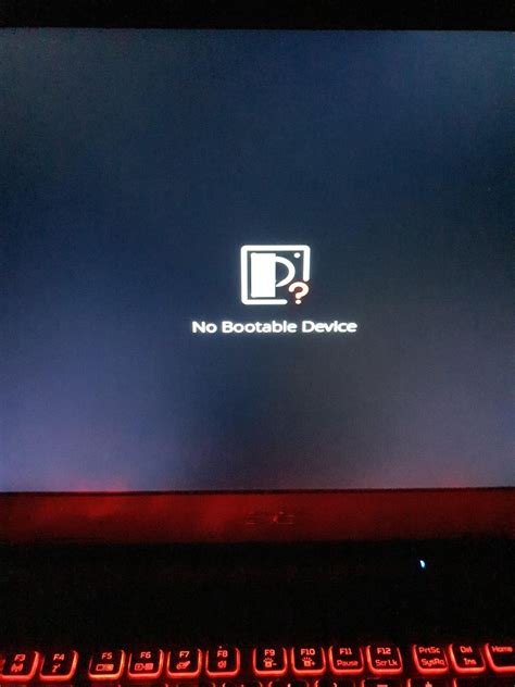 No Bootable Device Error But Works After Knocking The Hardware Racernitro