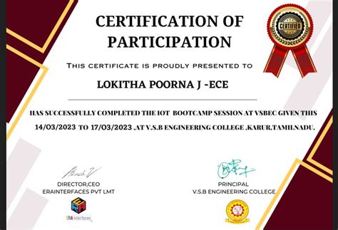 Lokithapoorna J On Linkedin Iot Bootcamp Vsbec Techinnovation