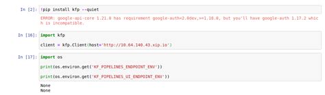 Cannot Submit Pipelines Job Through Sdk In Jupyterbook Server Microk8s Default Namespace