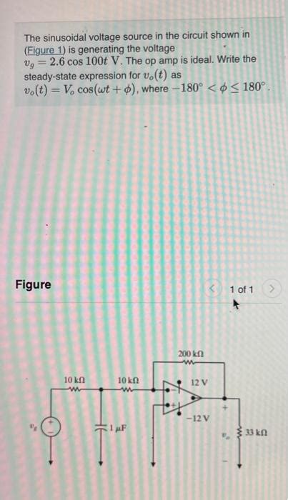 solved the sinusoidal voltage source in the circuit shown in