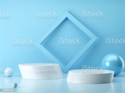 기하학적 파스텔 색상 배경 화장품 또는 제품 디스플레이 연단 3d 렌더링을위한 디자인 0명에 대한 스톡 사진 및 기타 이미지 0명 3차원 형태 강단 Istock