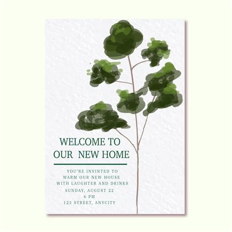 웨딩 카드 초대장 수채화 프리미엄 벡터