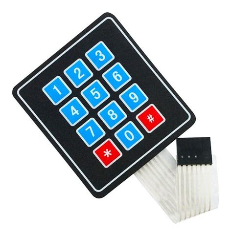 Teclado Matricial Membrana 3x4 Para Arduino 12 Teclas Smartcomp Seu