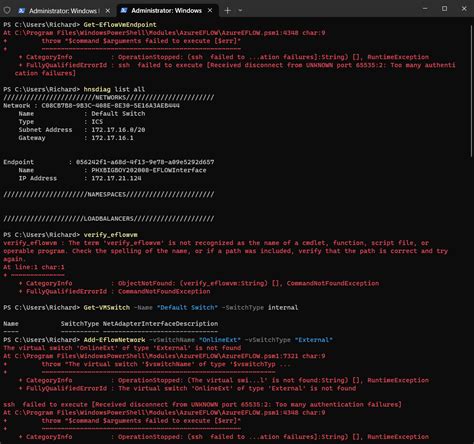 Connect EFlowVM Too Many Authentication Failures Edge Case For SSH Solution Found Issue