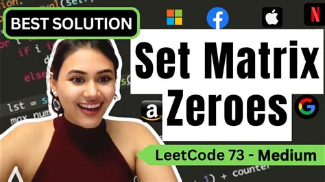 Set Matrix Zeroes Leetcode 73 Python Youtube