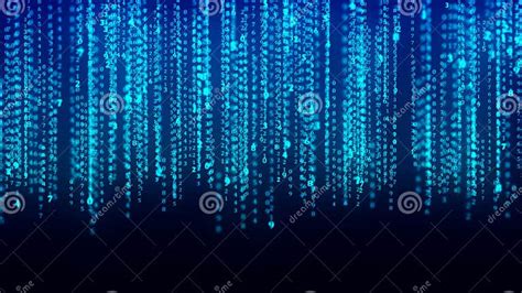 Binary Code With Numbers Moving On The Screen Digital Age Binary Algorithm Data Code