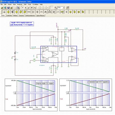 LOG Tina TI Simulation And Real Behavior Amplifiers Forum Amplifiers TI E E Support Forums