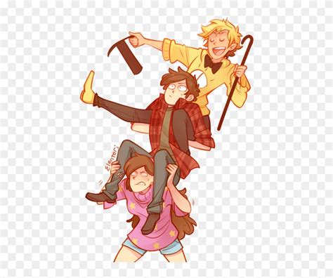Download Наклейка Bill Cipher X Dipper Pines X Mabel Pines Gravity