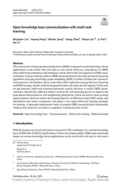 Open Knowledge Base Canonicalization With Multi Task Learning