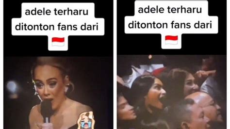 Momen Musisi Adele Menangis Mendengar Nama Indonesia Penonton Konser