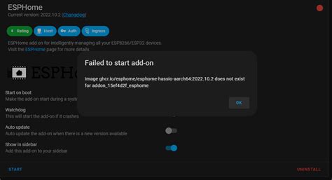 Failed To Start Since I Upgraded To 2022 10 2 Esphome Home Assistant Community