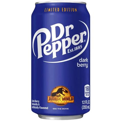 Dr Pepper Dark Berry Limited Edition Blue Soft Drink 355ml Soda Can