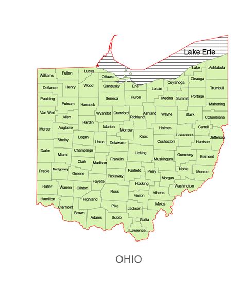 Printable Ohio Map By County