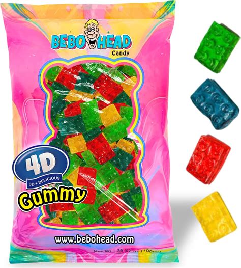 Amos 4d Gummy Candy Strawberry Burst Fruity Jelly Filled