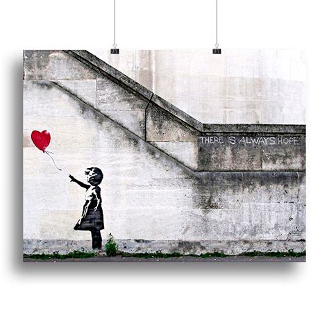 Banksy There Is Always Hope Canvas Print Or Poster Canvas Art Rocks