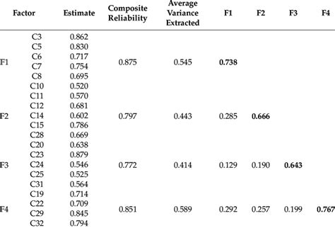 Reliability Convergence Validity And Discriminant Validity Tests Of