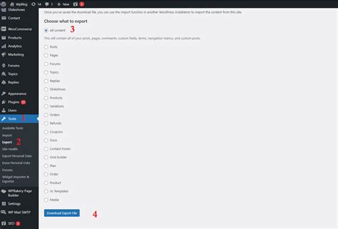 How To Export Data In Wordpress Blog Wp Themes