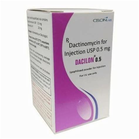 Dacilon Dactinomycin 0 5 Mg Injection At Rs 265 Vial डैक्टिनोमाइसिन इंजेक्शन In Surat Id