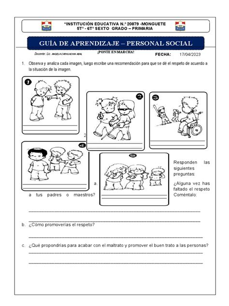 Ficha Del Respeto Pdf