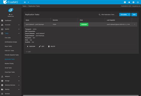8 Tasks — Freenas®113 U5 User Guide Table Of Contents