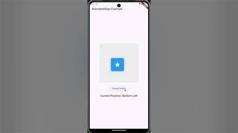 Flutter Animatedalign Object Example Moving From Center To All 4 Corners Youtube