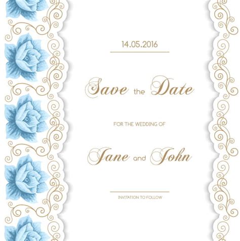 꽃 빈티지 벡터 결혼식 안 내장 카드 Eps Uidownload