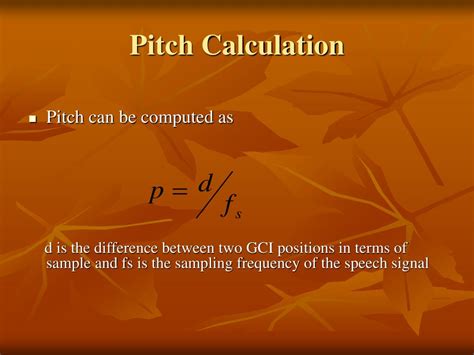 PPT Pitch Determination PowerPoint Presentation Free Download ID 1814183