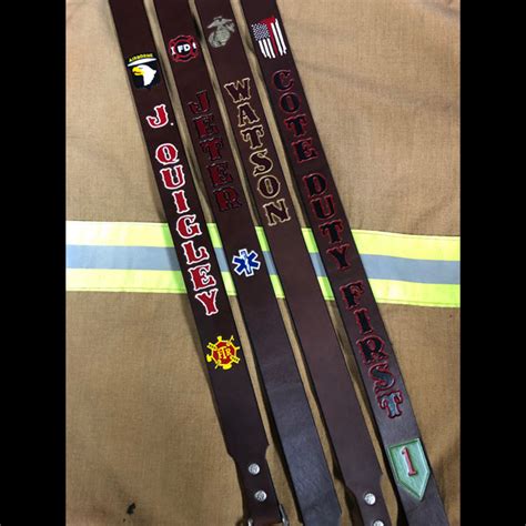 Custom Leather Radio Straps Fireline Shields