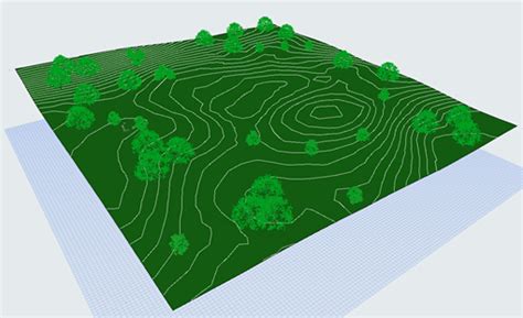 Dynamic Terrain Model Land4 For Use With Archicad