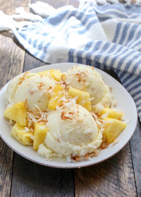 Pina Colada Ice Cream Barefeet In The Kitchen