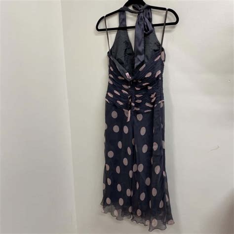 Phase Eight Womens Size 10 Grey Pink Polka Dot Manhattan Spot