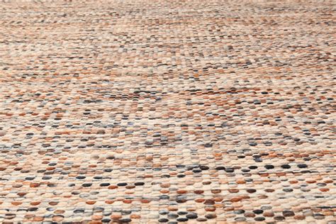 Pebbles Rust Red Brown 200 X 300 Cm Wool Rug Rugvista