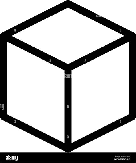 Cube Icon Cuboid Shape Vector Element For Preschool Kindergarten And