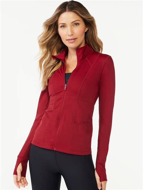 Sofia Active By Sofia Vergara Womens Super Soft Lux Zip Up Jacket