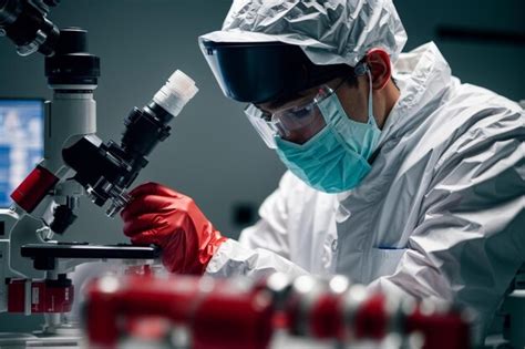 Premium Ai Image Expert Adult Scientist Conducting Precise Research