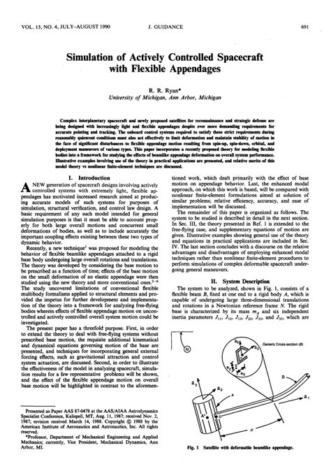 Pdf Simulation Of Actively Controlled Flexible Spacecraft