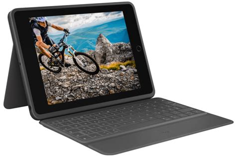 Logitech Rugged Folio калъф за таблет с клавиатура за 10 2 Uk International Graphite 920