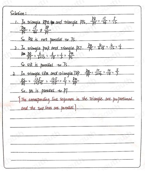 Solved Iii A Given The Diagram Determine Whether Qr Is Parallel To St Explain 1 2 B