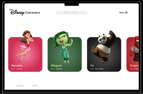 Disney Characters Web Figma