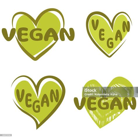 비건 기호 채식주의 로고 채식주의 다이어트 스티커 또는 생태 식품 제품 스탬프 유기 아이콘의 집합 다양한 채식 제품에 대한 라벨 비거니즘에 대한 스톡 벡터 아트 및 기타