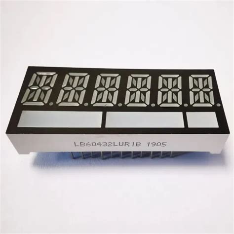 Ultra Red 11mm 6 Digit 14 Segment Alphanumeric Led Display Common