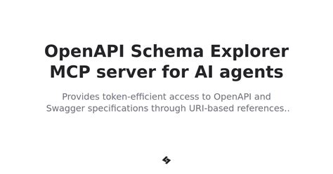 Openapi Schema Explorer Mcp Server For Ai Agents