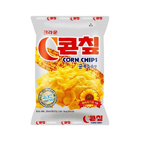과자천국 영양간식 크라운 미니스낵 콘칩 군옥수수맛 44g 홈플러스 택배배송