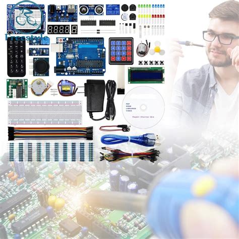 Starter Kit With Tutorial For Arduino Uno R3 Programming Beginner