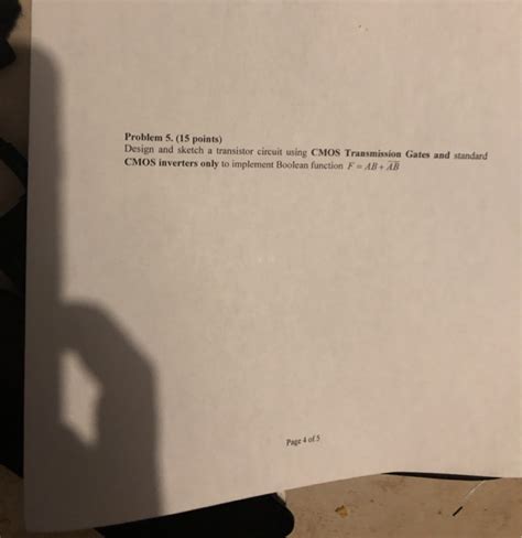 Solved Problem Points Design And Sketch A Transistor Chegg