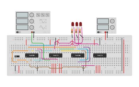 Circuit Design 3 Bit Updown Asynchronous Tinkercad