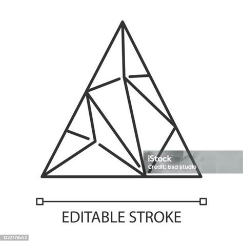 다각형 삼각형 선형 아이콘입니다 기하학적 그림입니다 삼각형 요소입니다 추상 모양입니다 아이소메트릭 양식입니다 가는 선 그림입니다